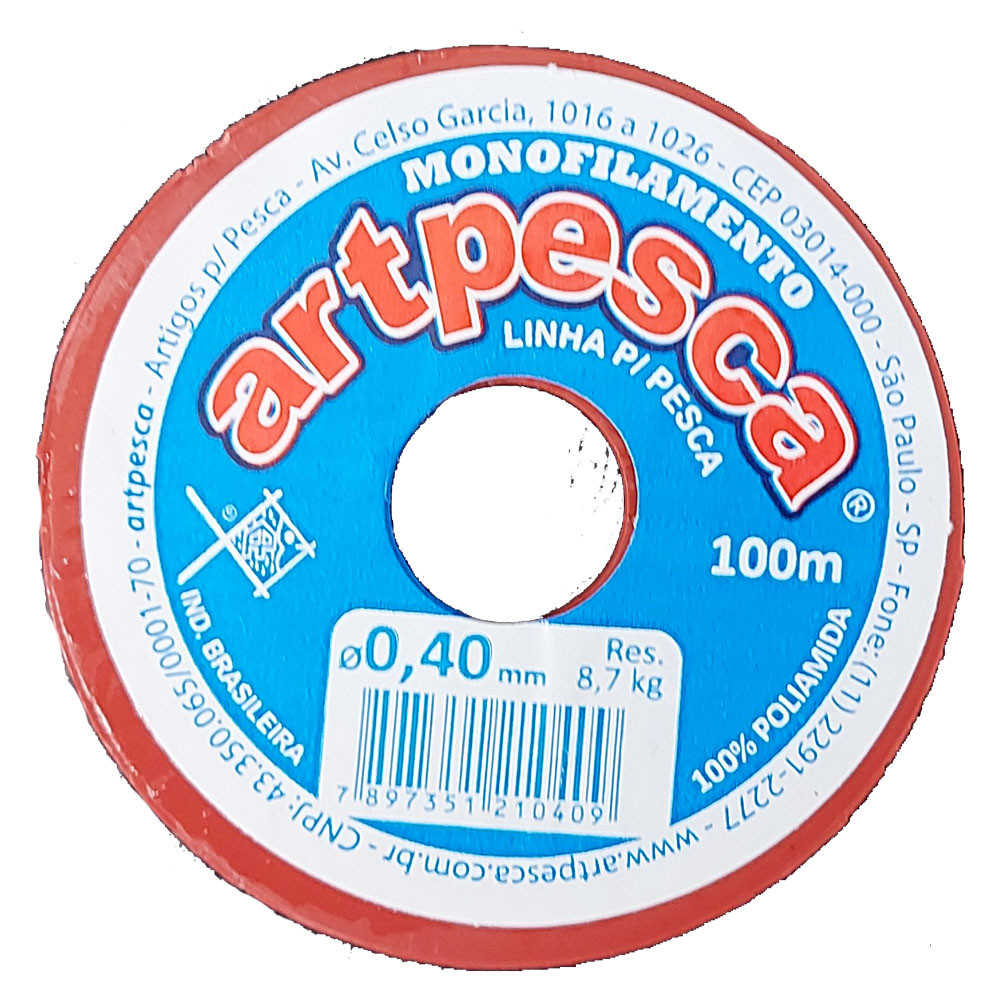 Linha de Nylon 0.40 Artpesca Cor Branca - 1 Unidade com 100 metros ...