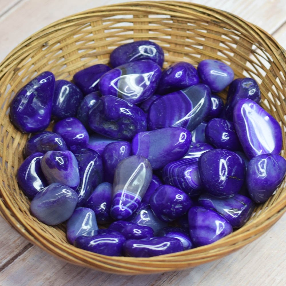 Pedra Polida Ágata Roxa Média 100 gramas | A maior Loja de Umbanda e ...