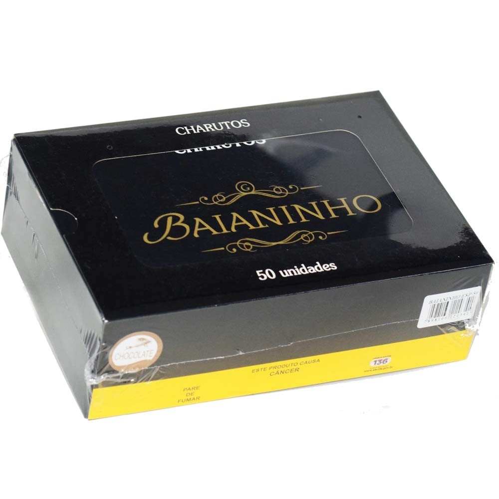 Charuto Baianinho Especial Chocolate 1 Caixa com 50 Unidades - Charutos ...