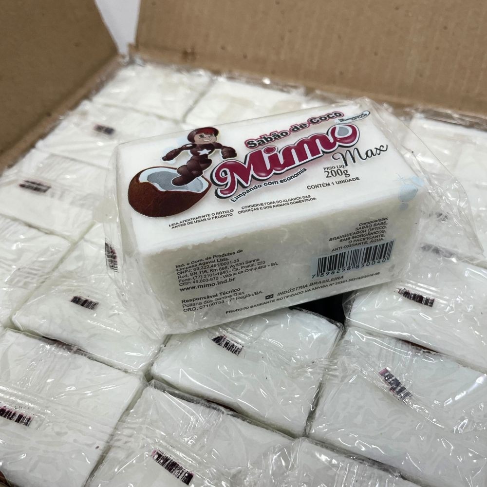 Sabão de coco Mimo ® 200 Gramas cada- caixa com 50 unidades - Atacarejo ...